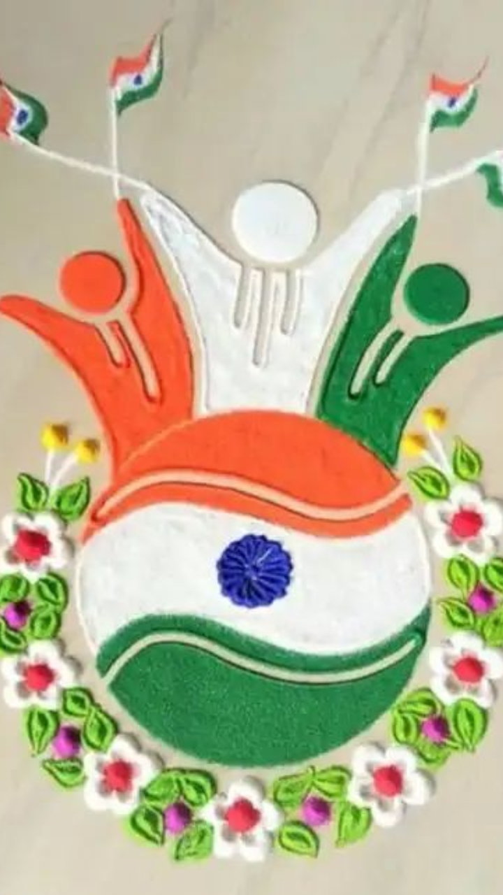 Rangoli Designs With Theme Unity RashtriyaEktaDiwas #rangoli