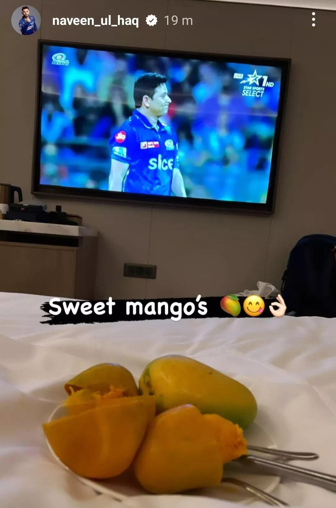 IPL 2023: Sweet Mango's: Naveen-ul-Haq Tunes Into MI VS RCB Clash; Shares Cryptic Post After ...