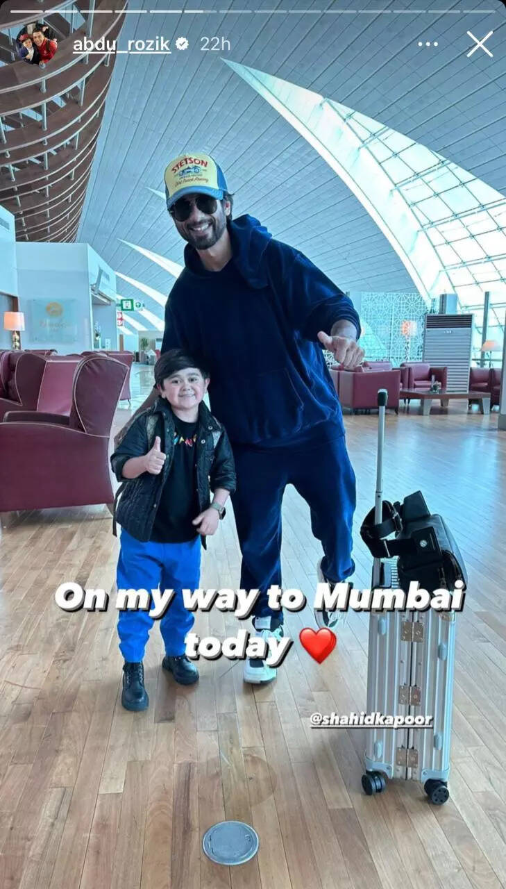 Very Chalak Bro: Abdu Rozik Bumps Into Shahid Kapoor and Shehnaaz Gill ...