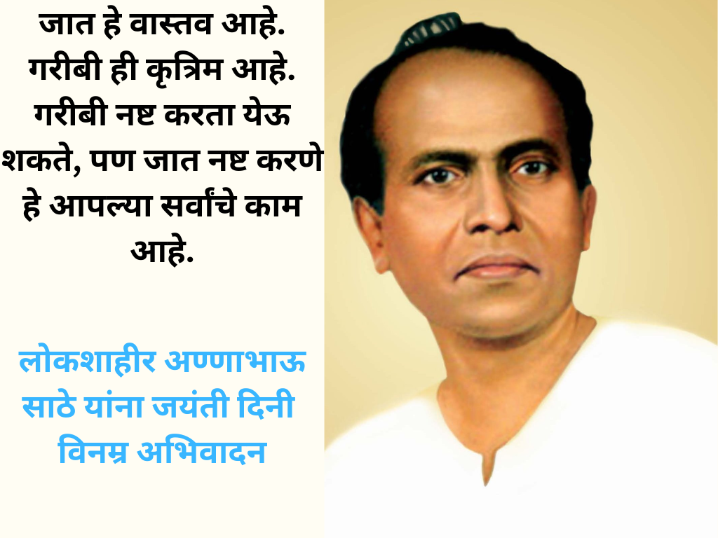 Lokshahir Annabhau Sathe Jayanti Quotes: लोकशाहीर अण्णाभाऊ साठे ...