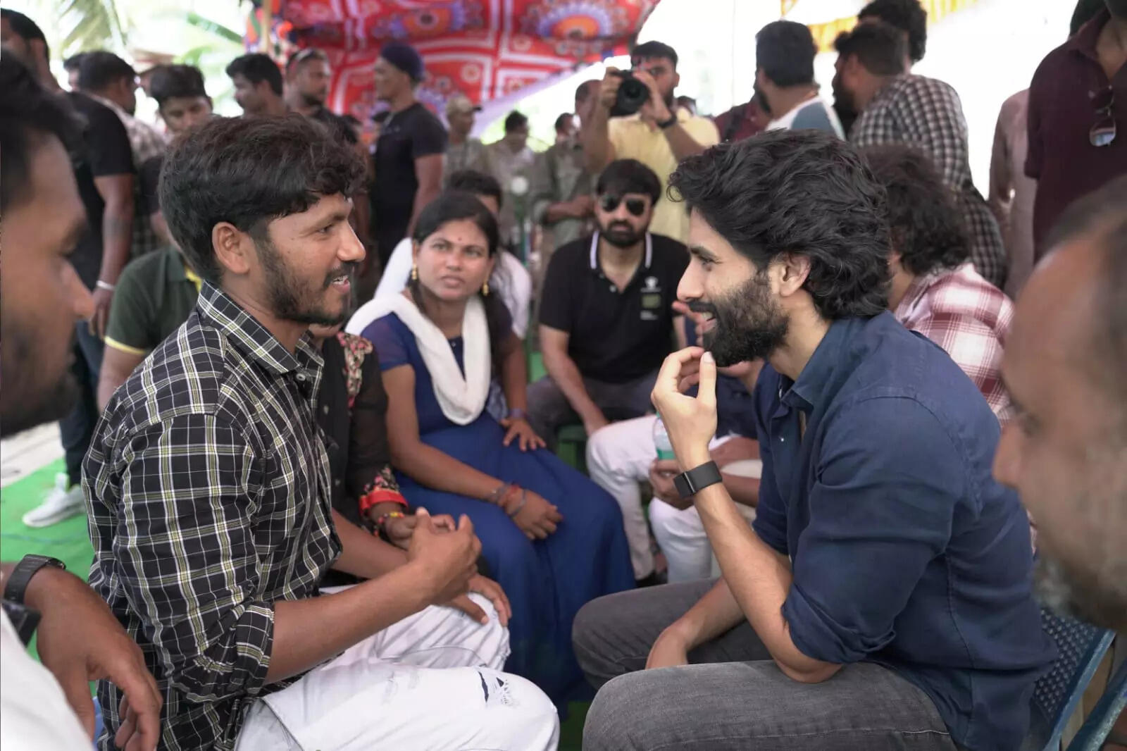 NC23: Naga Chaitanya Gets Grand Welcome As He Visits Fisherman Families ...