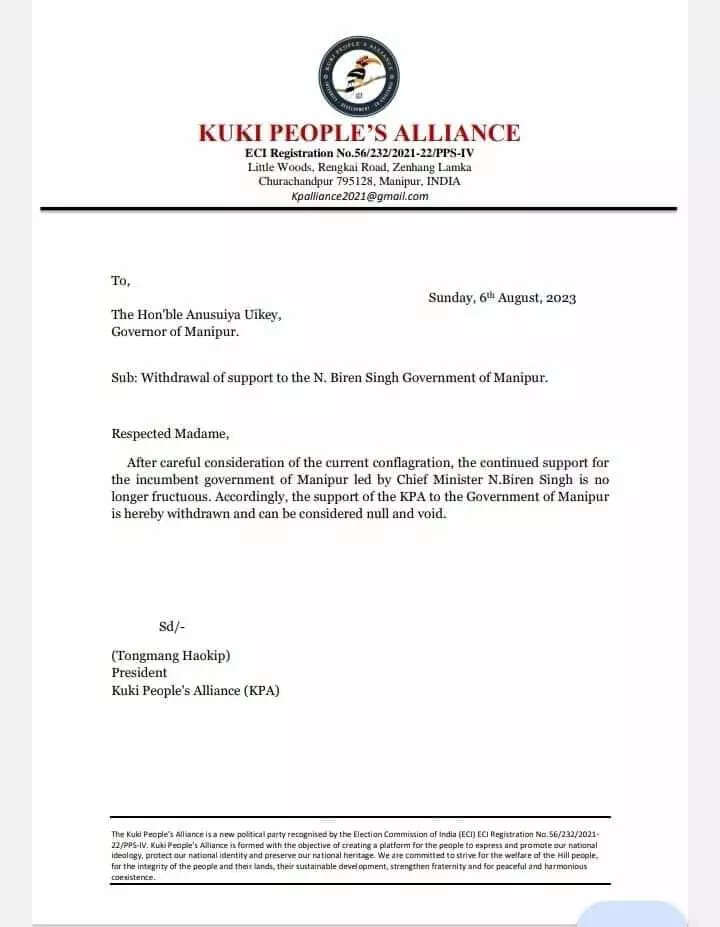 Manipur Violence: NDA Partner Kuki People's Alliance Withdraw Support ... Manipur Violence: NDA Partner Kuki People's Alliance Withdraw Support ...