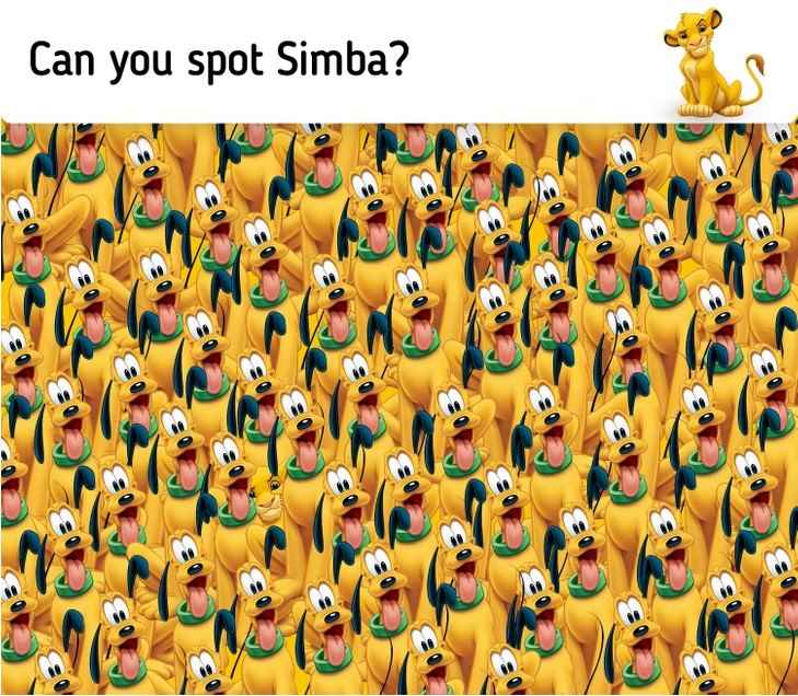 Optical Illusion IQ Test: Find Simba Hidden Among All the Goofys Within ...