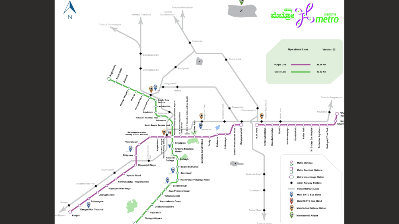 Bengaluru Metro's Purple Line: All You Need To Know About Routes, Map ...