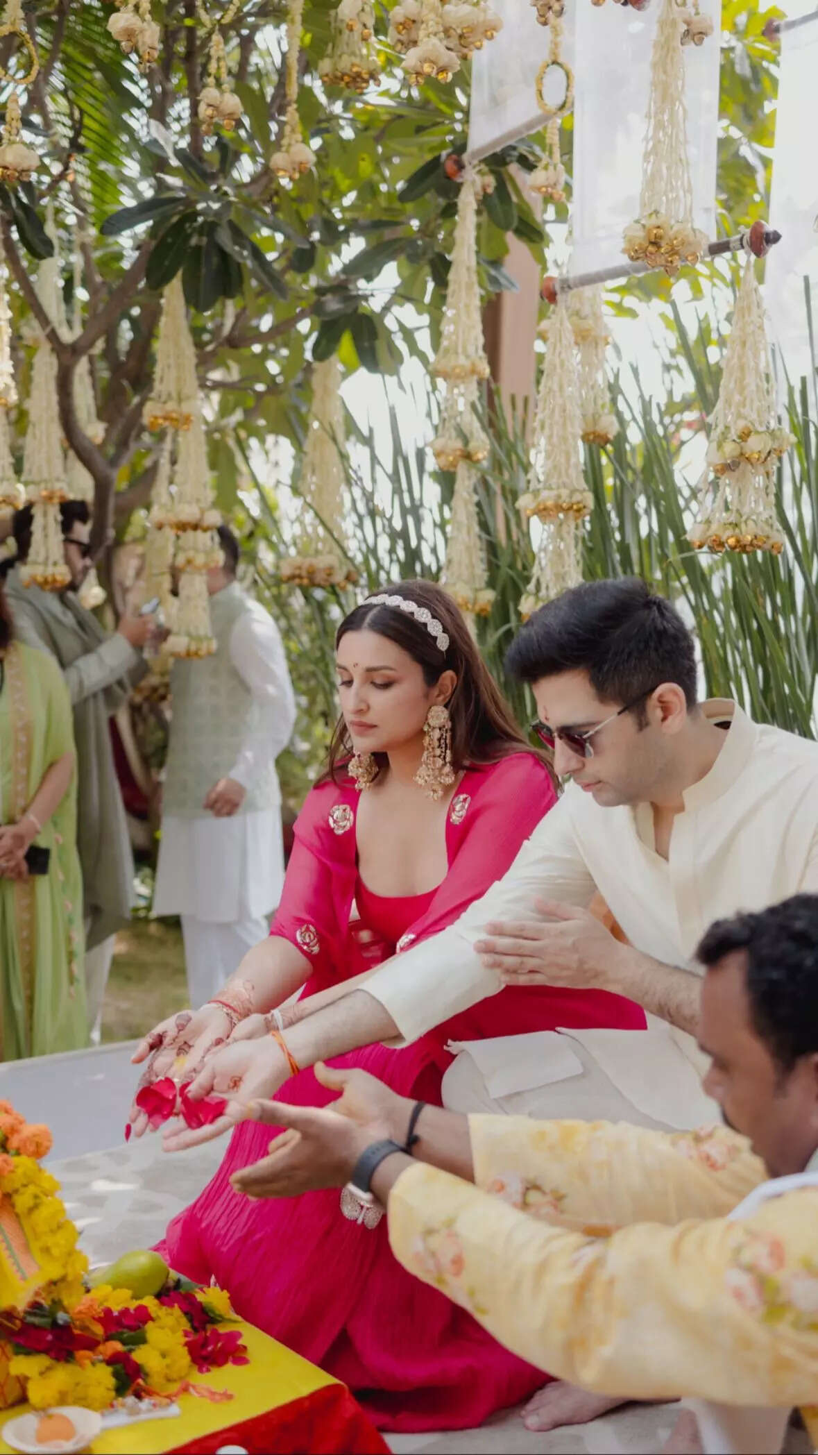 Parineeti Chopra Kisses Raghav Chadha, Dulhe Raja Sits On Dhol In UNSEEN Pics From Haldi ...