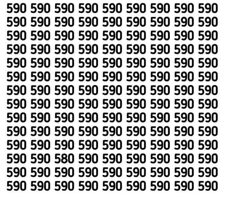 Optical Illusion Challenge: Spot the Number 580 in a Quick 8-Second ...