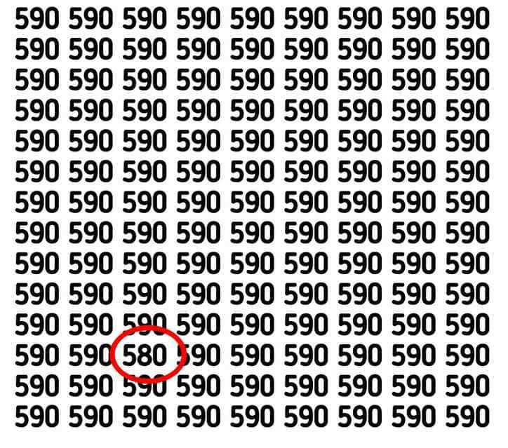 Optical Illusion Challenge: Spot the Number 580 in a Quick 8-Second ...