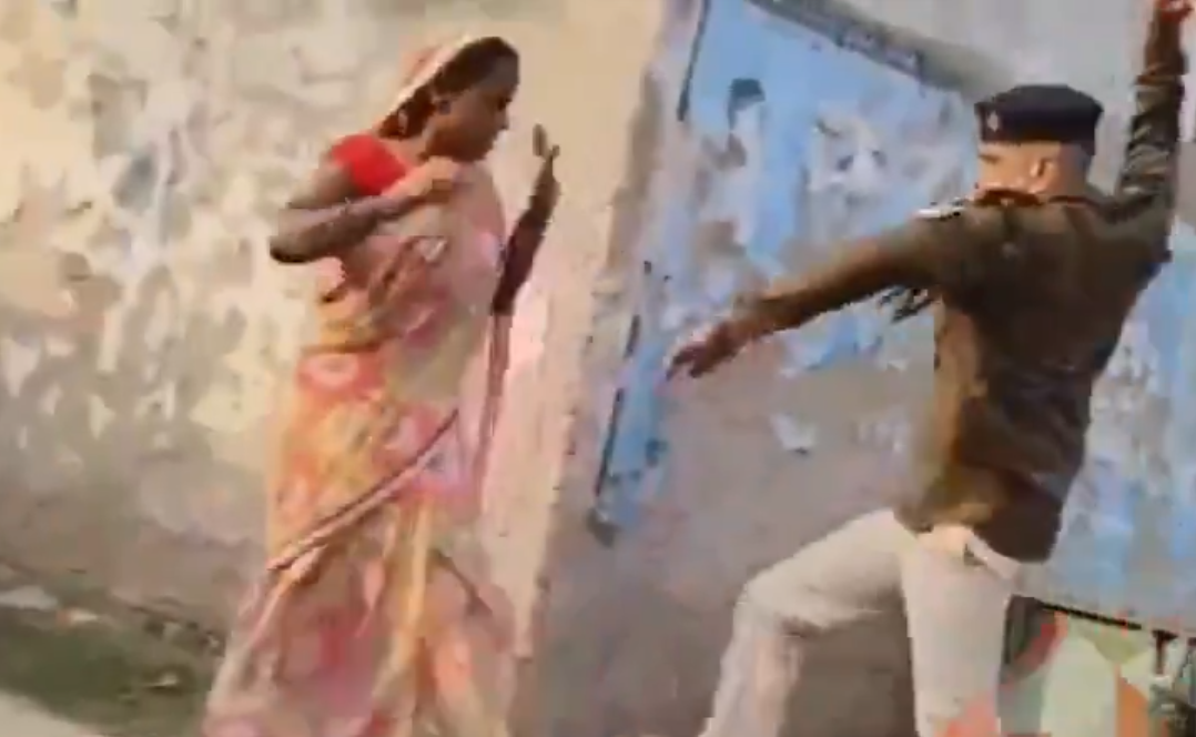 Bihar Cop Seen Assaulting Dalit Woman Netizens Ask Nitish Kumar Is