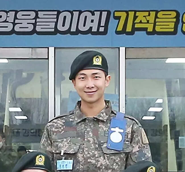 After V, BTS' RM Gets Promoted To Platoon Leader. See NEW Military Pics ...