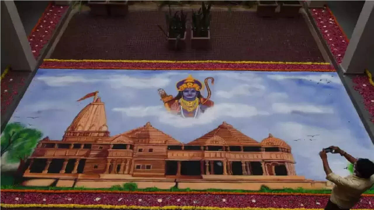ayodhya ram mandir simple rangoli designs ideas - Rangoli for Ram ...