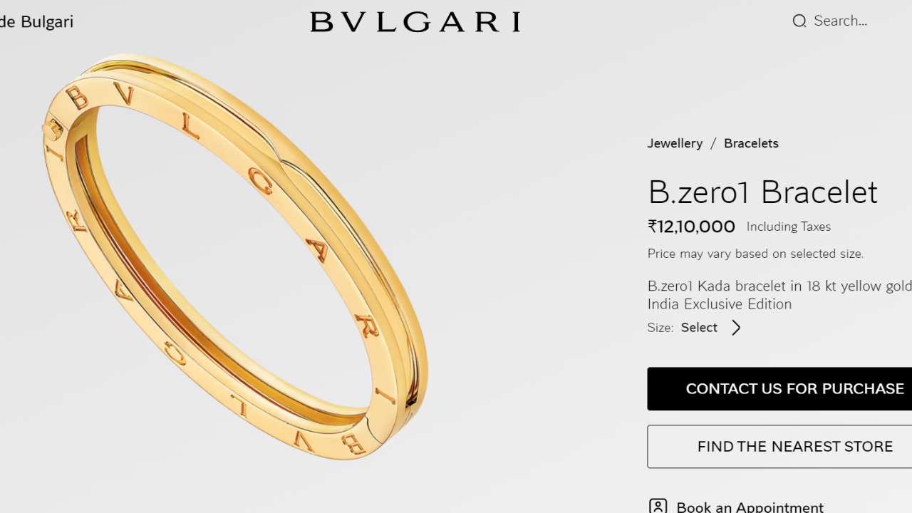 Bulgari Launches Rs 12 Lakh Traditional Kada Bracelet Made Of Solid ...