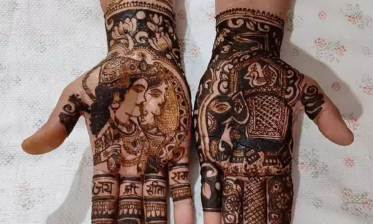 Ram Sita Mehndi designs:22 जानेवारीला तुमच्या हातावर बनवा राम नामाची ...