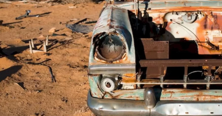Hidden in Plain Sight: Discover the Snail Concealed in This Rusty Car ...