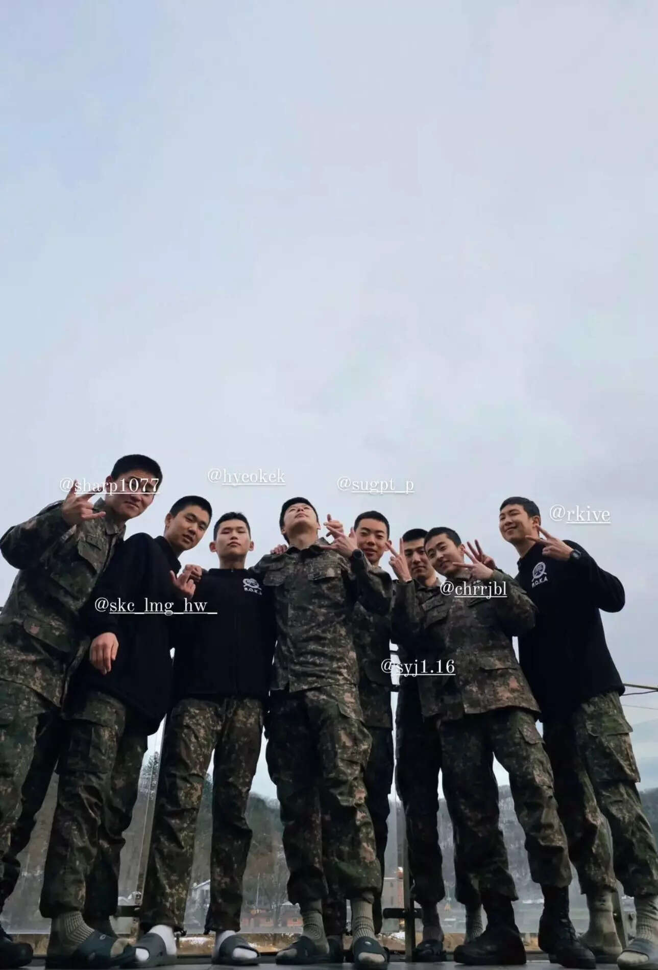 BTS' RM Is All Smiles As He Hangs Out With His Military Buddies. See ...