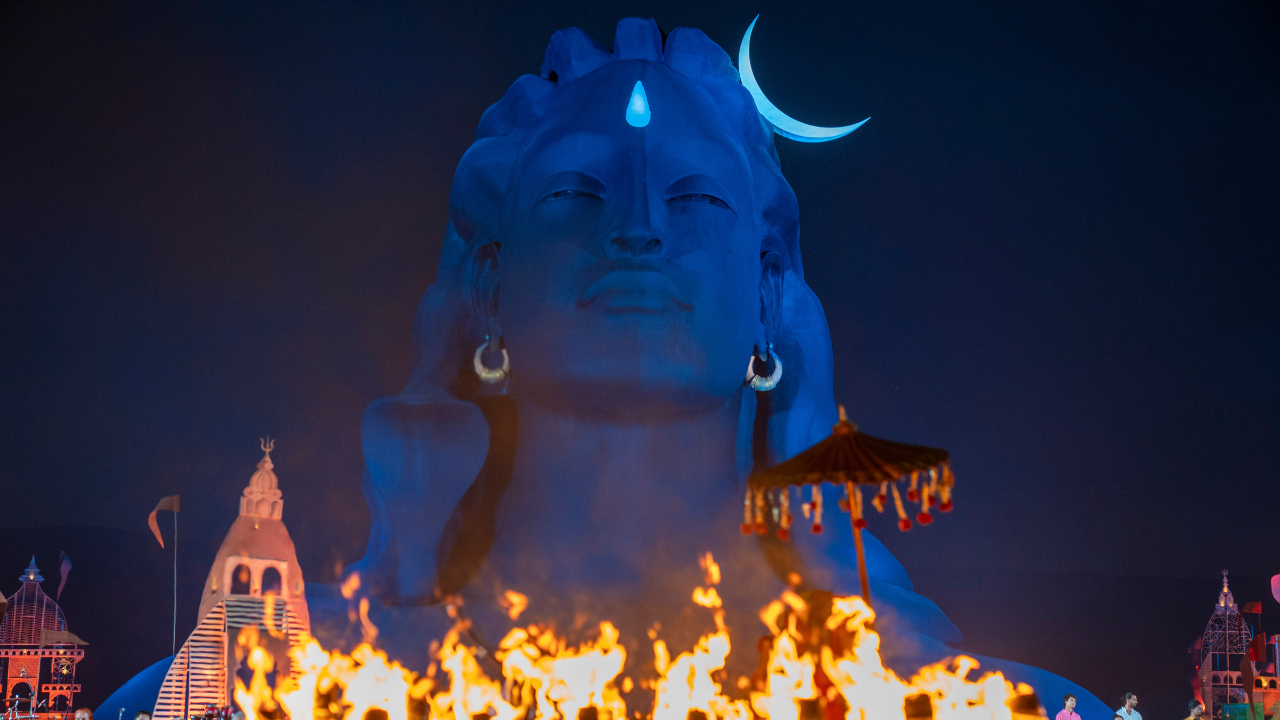 Adiyogi In Different Colours Of Light | India News, Times Now