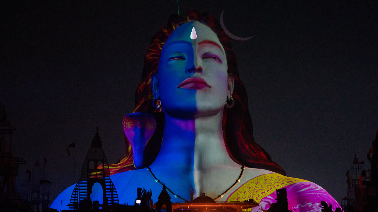 Adiyogi In Different Colours Of Light | India News, Times Now