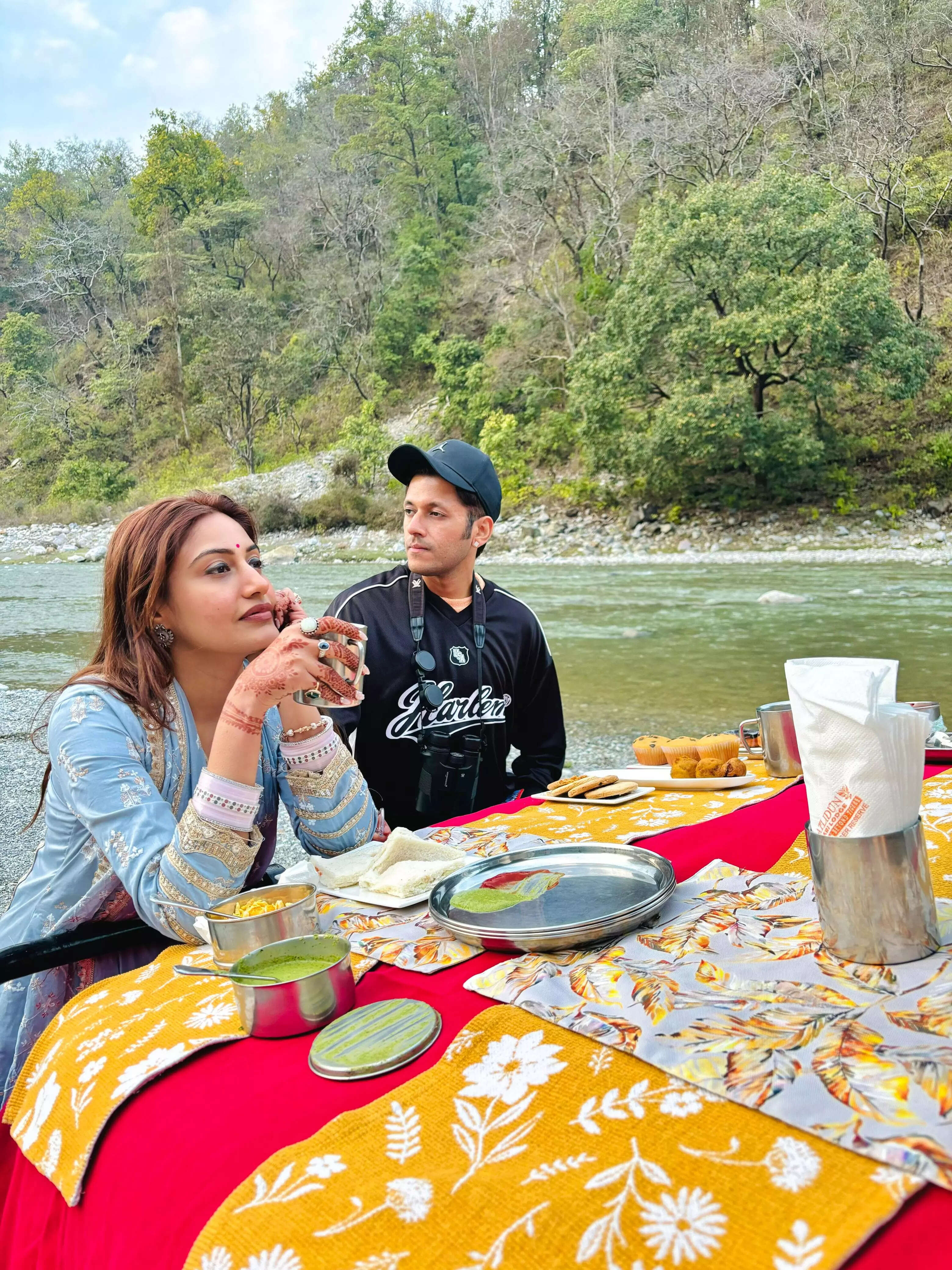Surbhi Chandna-Karan R Sharma Enjoy Safari Adventure In Uttarakhand ...