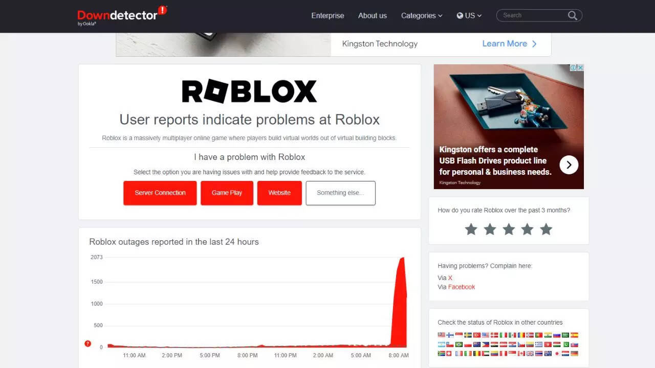 Roblox Down: Roblox Servers Down? User Reports Outage Amid Connection ...