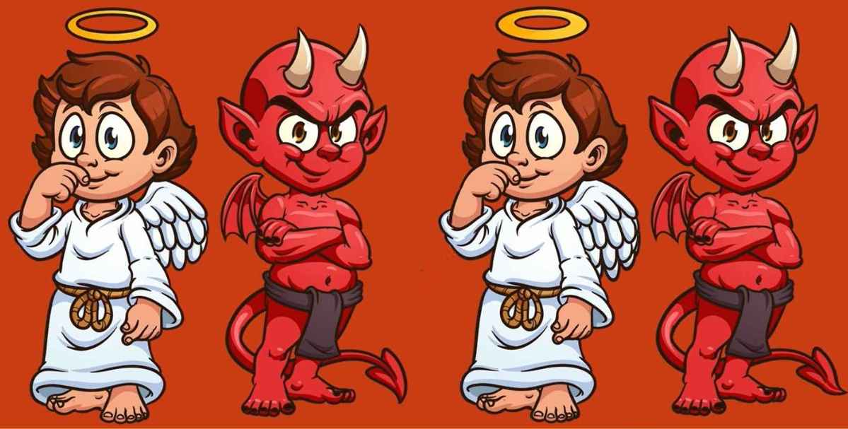 Puzzle: Can You Spot The 3 Differences Between Angel & Devil Images ...