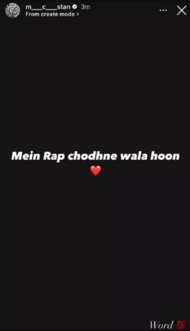 Bigg Boss 16: MC Stan Quits Rapping, Later Deletes His Cryptic Post ...