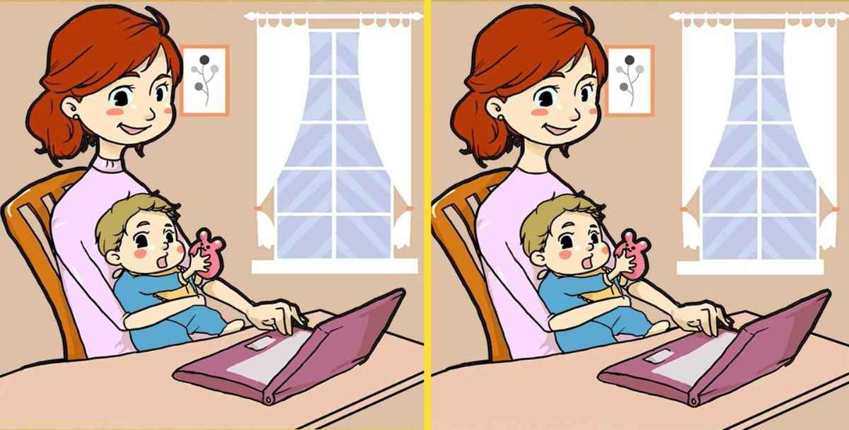 Puzzle: Can You Find 3 Differences Between the Mom & Baby Images Within ...