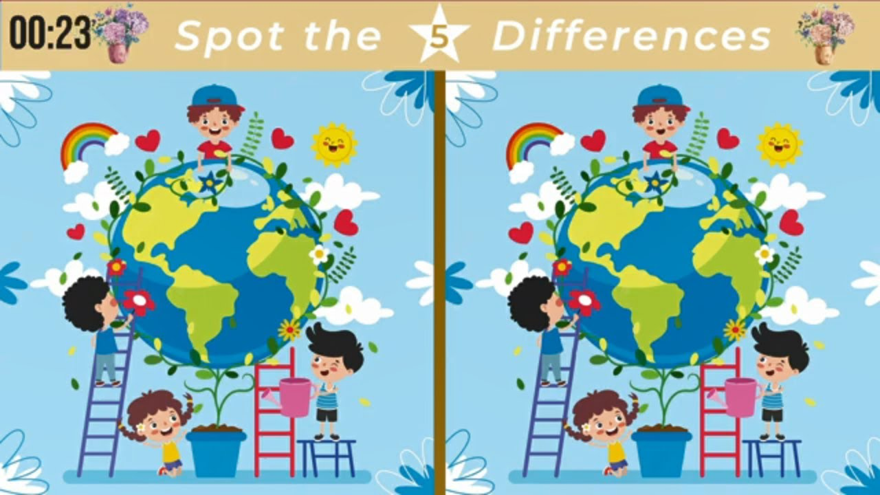 spot the difference: can you spot 10 differences in 20 seconds? | వైరల్ ...
