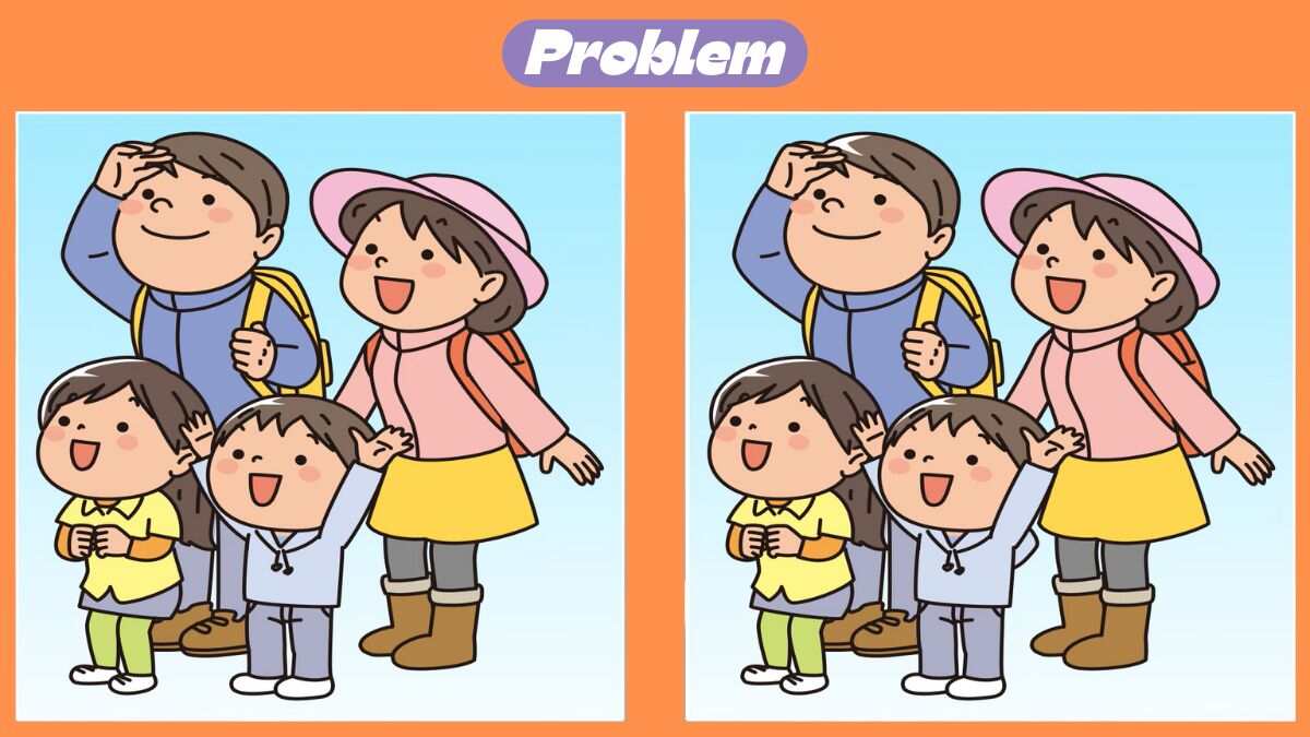 Brain Teaser: Can You Spot 3 Differences in This Family Outing Scene in ...