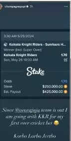 IPL Finals 2024: Drake Roots For Shah Rukh Khan's KKR, Places First ...