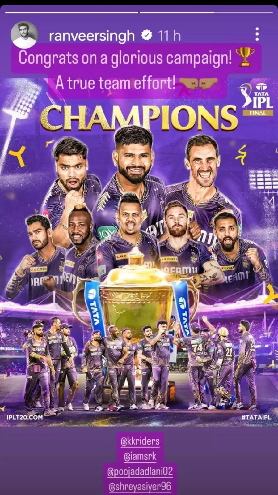 Shah Rukh Khan KKR: Ranveer Singh, Karan Johar, Preity Zinta Others ...