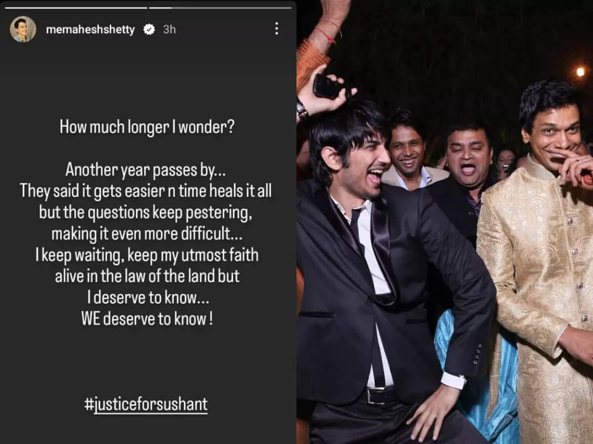 Sushant Singh Rajput Death Anniversary: Mahesh Shetty Pens Heartbreaking Note for His Late ...