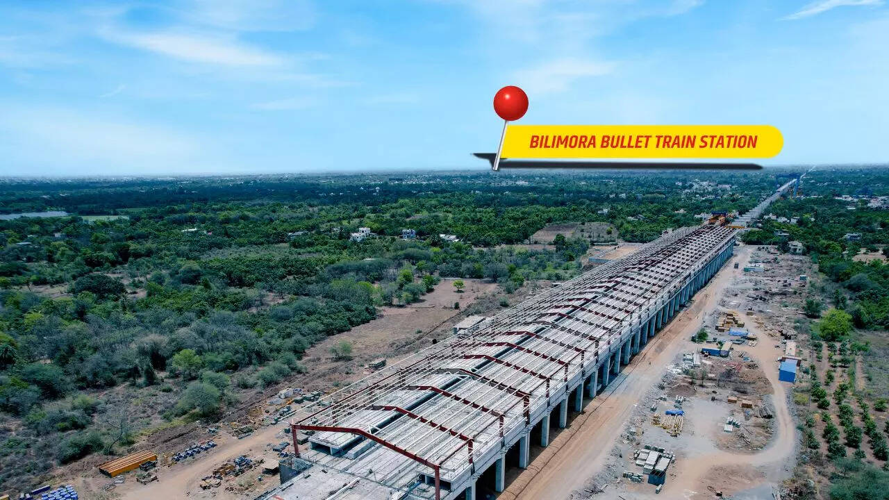 Mumbai-Ahmedabad Bullet Train Stations' Rapid Progress in Gujarat ...