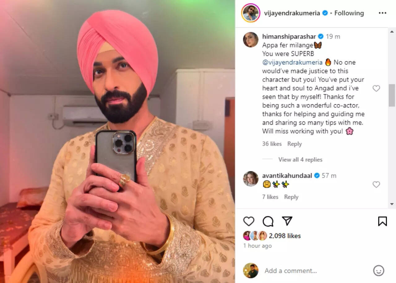 Vijayendra Kumeria Shares Last Selfie As Angad Singh Brar From Teri ...