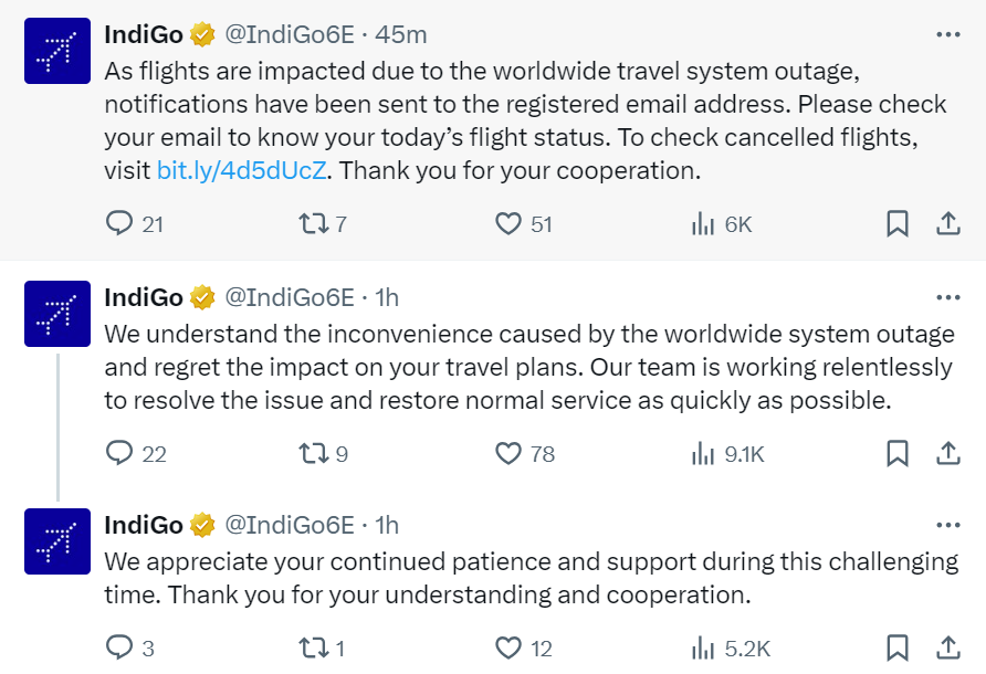 Microsoft Global Outage Causes Flight Cancellations Today In India And ...