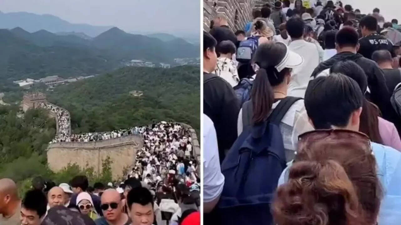 China Overtourism: Viral Video Of A Crowded Great Wall Of China Begs ...