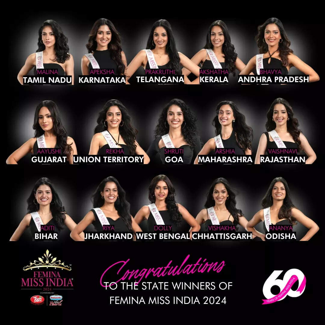 Diamond Jubilee Edition Of Femina Miss India Unveils State Winners ...