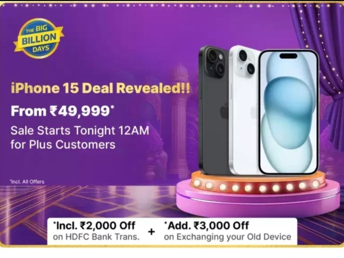 iPhone 15 Price For Big Billion Days Revealed! Here's How To Get It For Just Rs 49,999 | Times Now