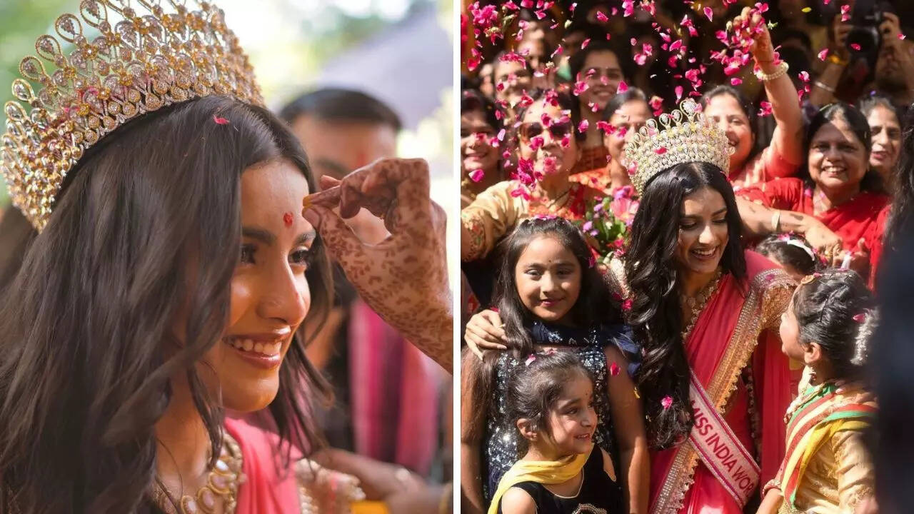 Femina Miss India World 2024, Nikita Porwal, Welcomed Like Royalty in ...