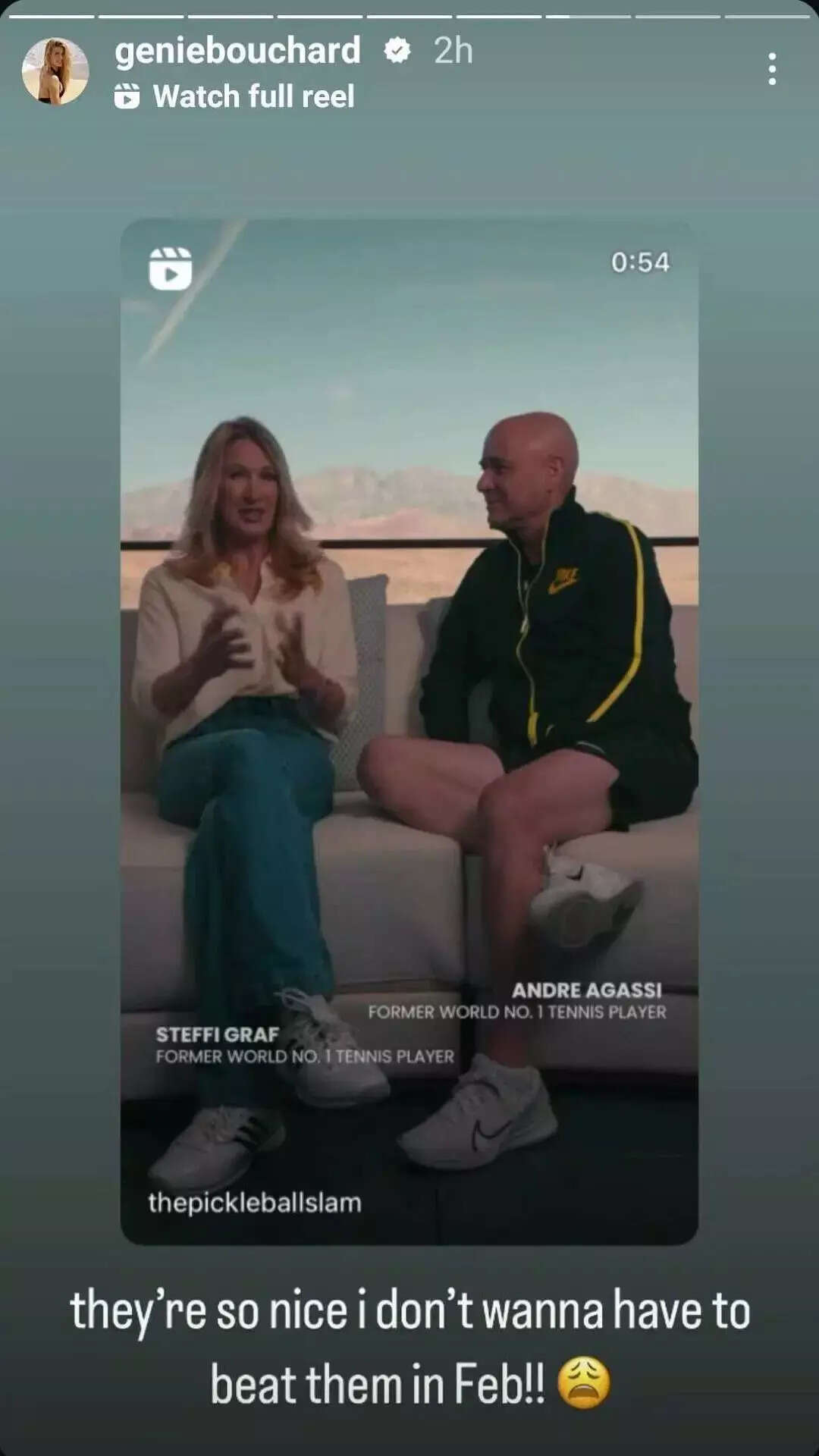 'Jump From Tennis To Pickleball Not Easy': Steffi Graf and Andre Agassi Praise Eugenie Bouchard ...