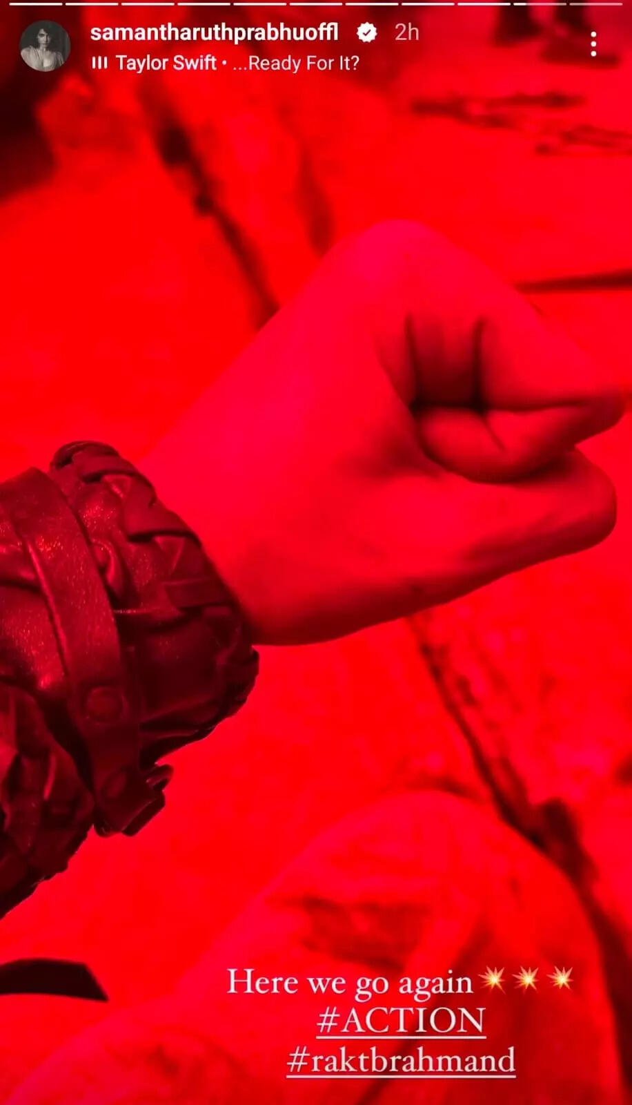 Samantha Ruth Prabhu Is Set For 'Action' In Rakt Brahmand, Shares Fist Photo Against Intriguing ...
