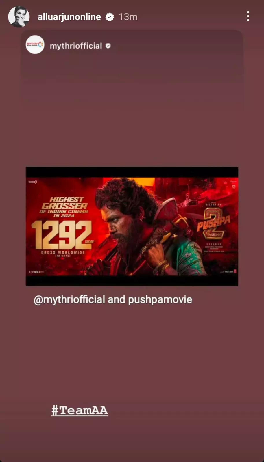 Allu Arjun's First Post After Bail In Sandhya Theatre Stampede Case Is About Pushpa 2 Box Office ...