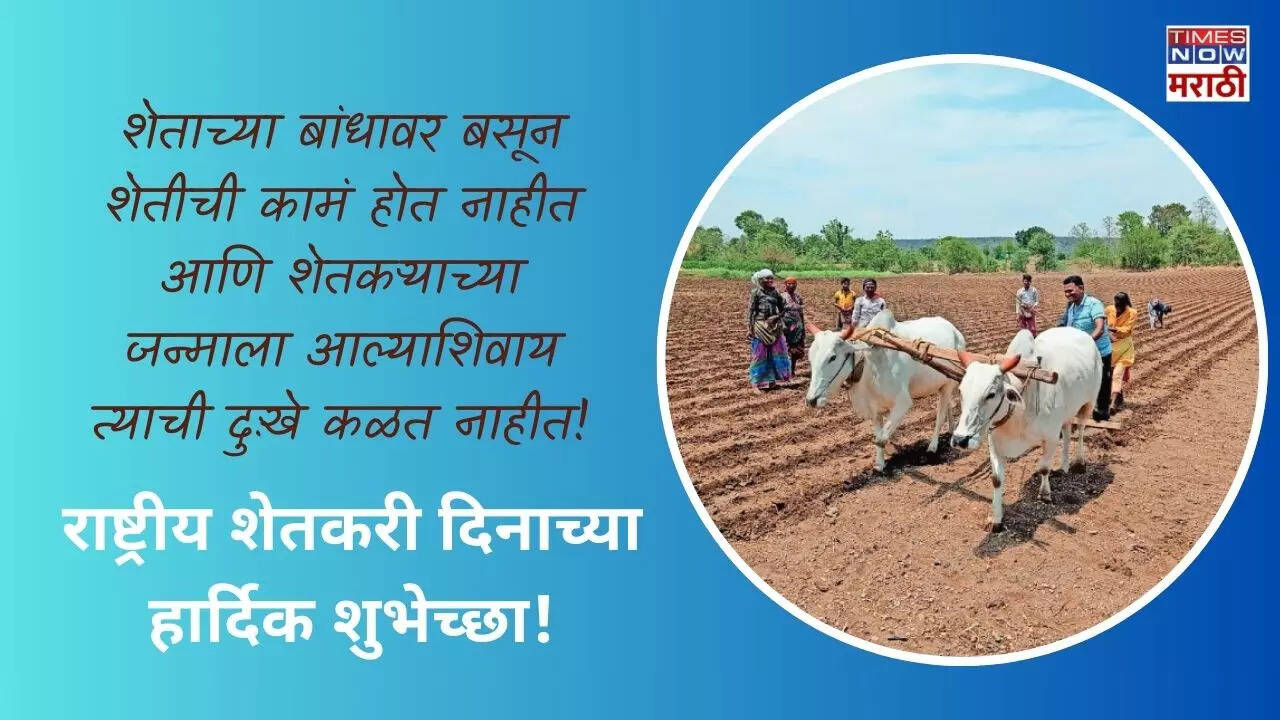 Happy Farmers Day 2024 Wishes In Marathi: माझा बाप शेतकरी, उभ्या जगाचा ...