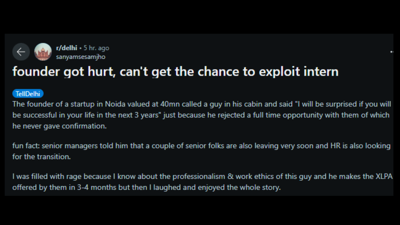 ‘I Will Be Surprised If…’: Boss’ Taunt To Intern Reminds Netizens Of ...