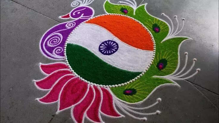 76th Republic Day Rangoli Design, प्रजासत्ताक दिवस 2025 रांगोळी ...