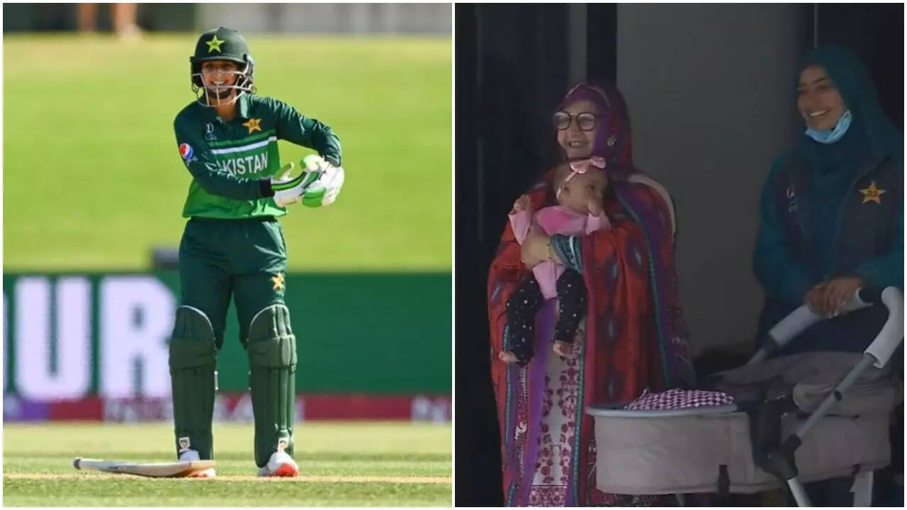 Women's WC: Pakistan skipper Bismah Maroof does adorable baby cradle ...