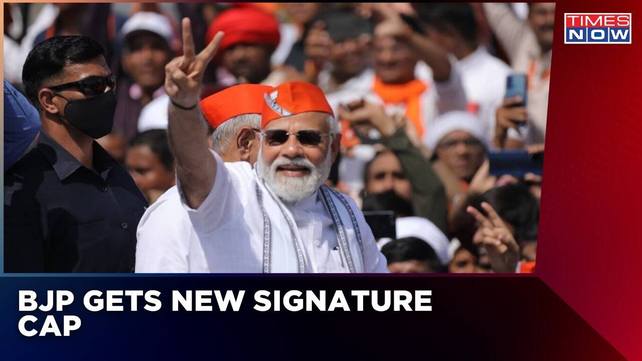 Saffron cap first worn by PM Modi becomes part of BJP workers' attire ...