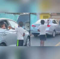 Viral video: Boy stuck in traffic jam makes friends with poor kid ...