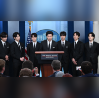 American President Joe Biden heaps praise on BTS at the White House ...