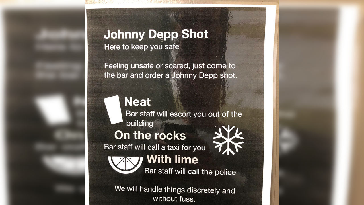 Bar sells 'Johnny Depp shot' to help men who discreetly need help ...