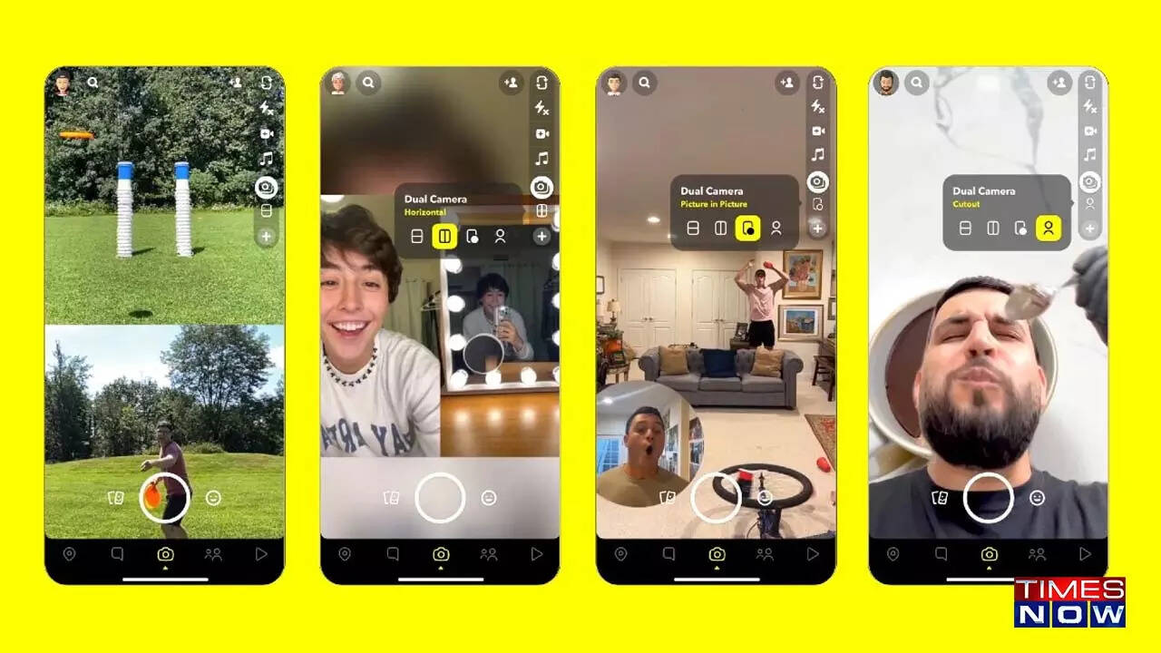 Snapchat launches dual camera feature with four layouts on iOS