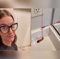 Viral video: Woman shocked to see her bathroom walls 'bleeding'